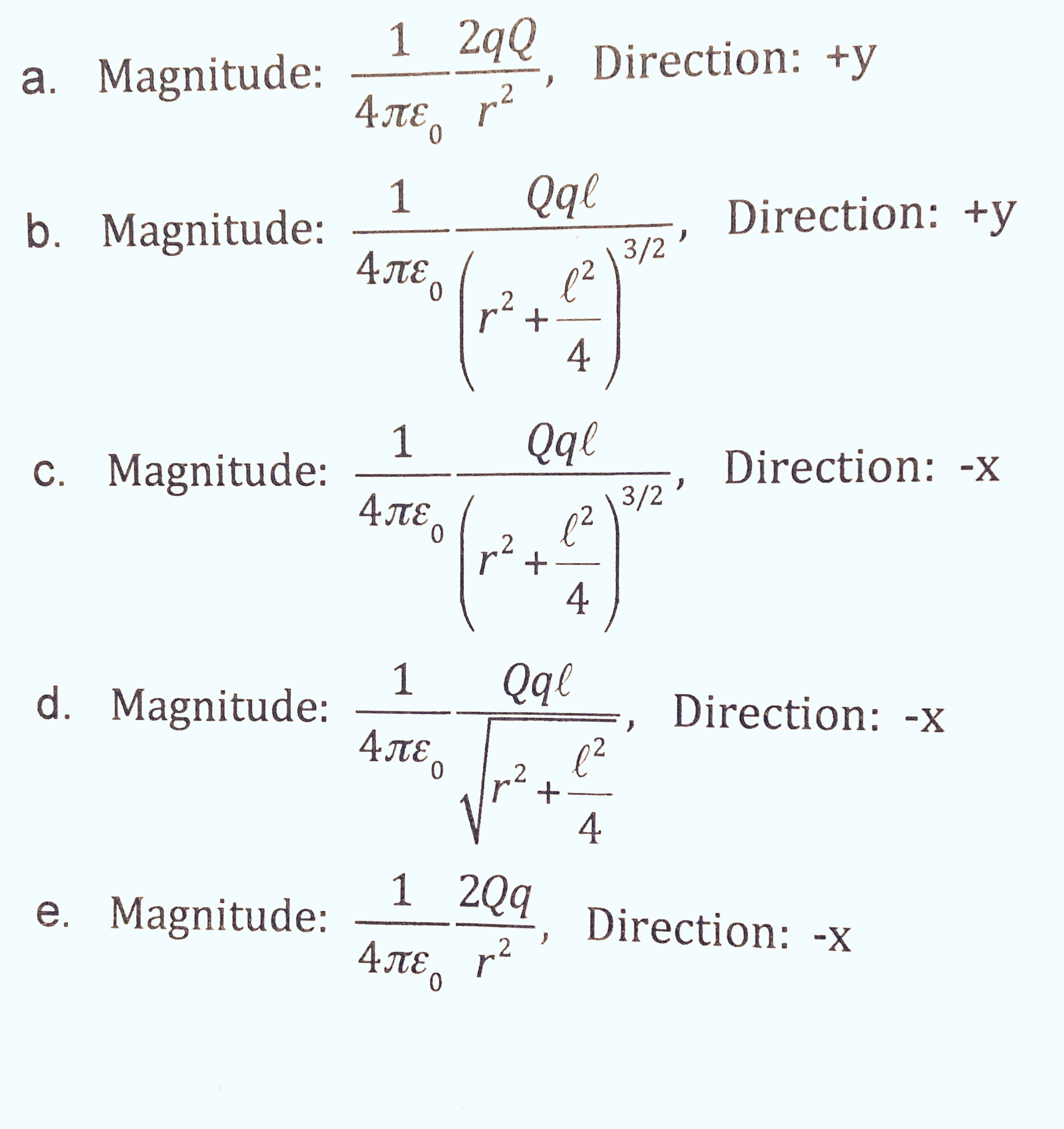 Solved a pair of electric charges of equal magnitude q and | Chegg.com