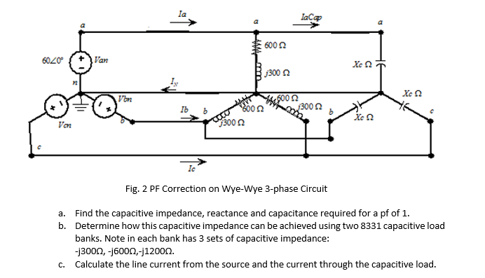 Solved 3 Perform Power Factor Correction On The Inductive