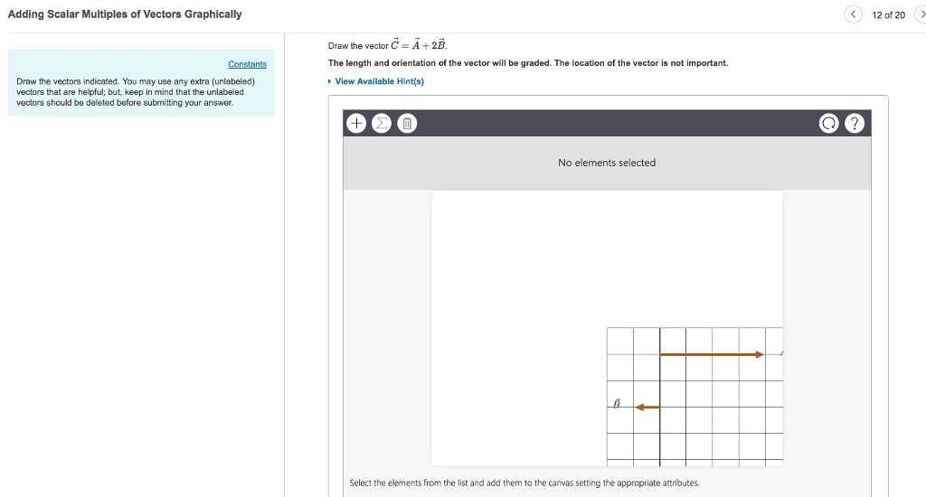 Solved Adding Scalar Multiples of Vectors Graphically 12 of | Chegg.com
