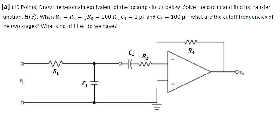 Solved [a] (10 Points) Draw the s-domain equivalent of the | Chegg.com