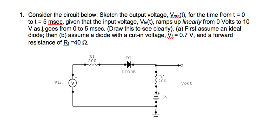 Solved Consider The Circuit Below Sketch The Output 5502