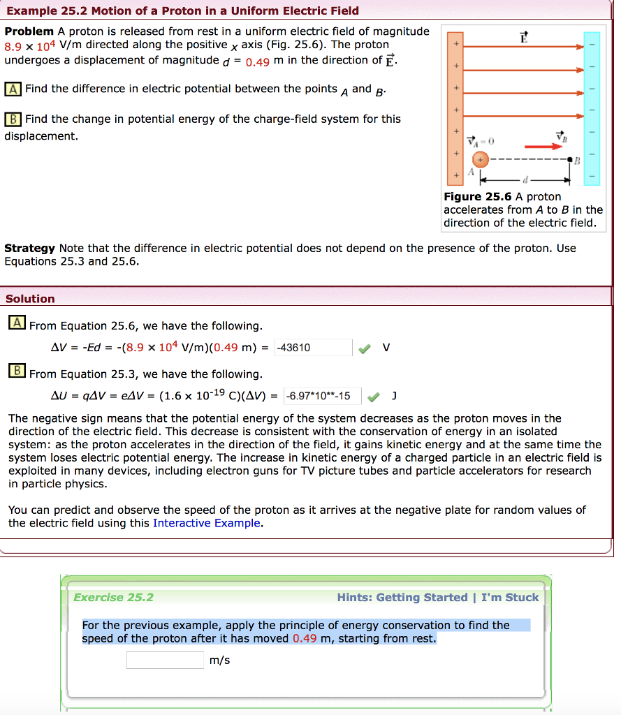 Solved A proton is released from rest in a uniform electric | Chegg.com