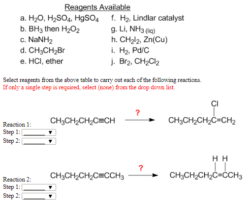 Solved Identify reagents by letter from the reagents table | Chegg.com Solved Identify reagents by letter from the reagents table | Chegg.com
