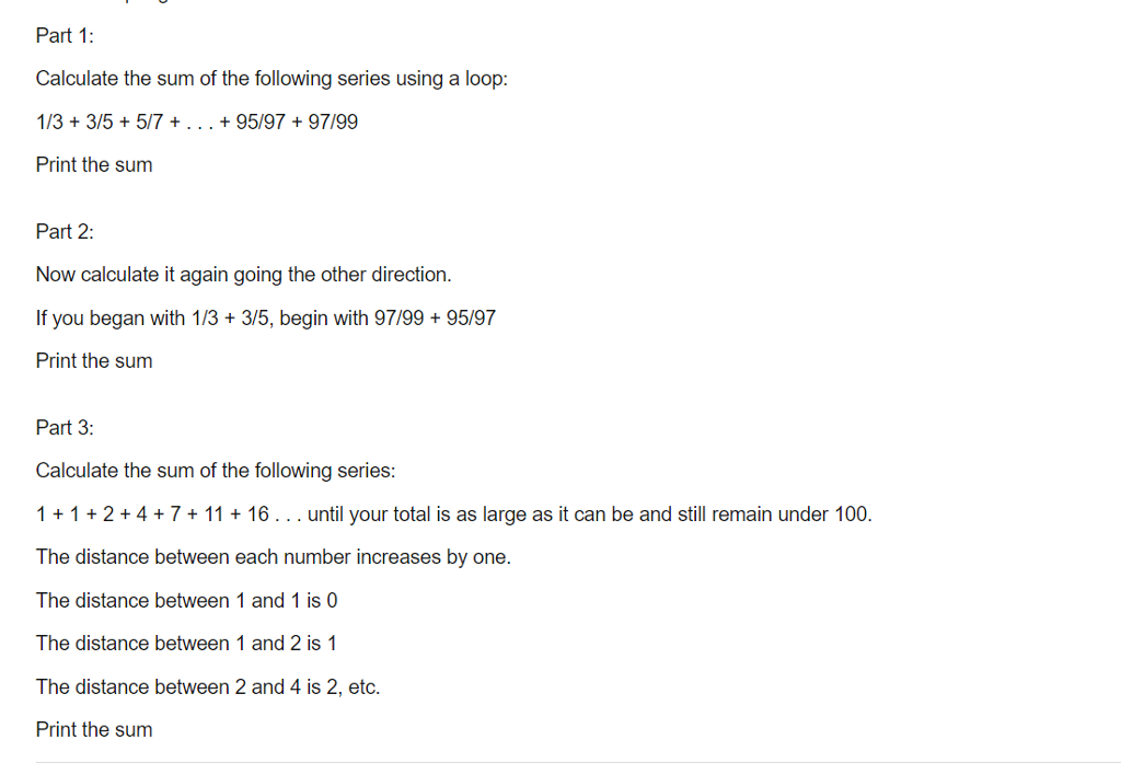 Solved (NEEDS TO BE IN PYTHON 2.7) Part 1: Calculate | Chegg.com