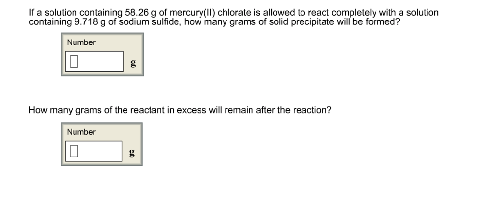 Solved If a solution containing 58.26 g of mercury (II) | Chegg.com