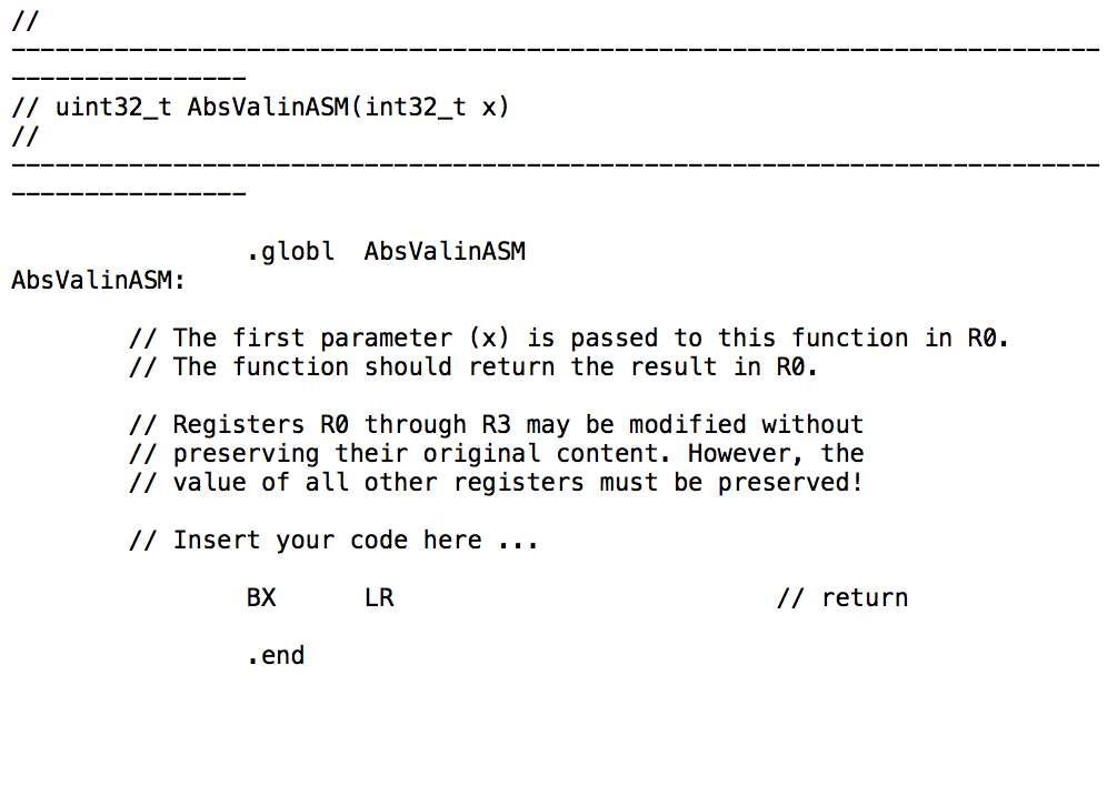Write Assembly Code That Computes The Absolute Value 