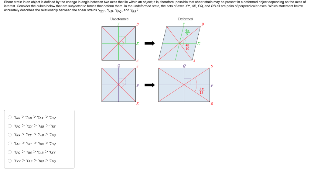 Solved Shear strain in an object is defined by the change in | Chegg.com