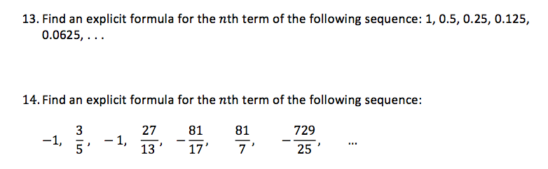 Solved Find an explicit formula for the nth term of the | Chegg.com