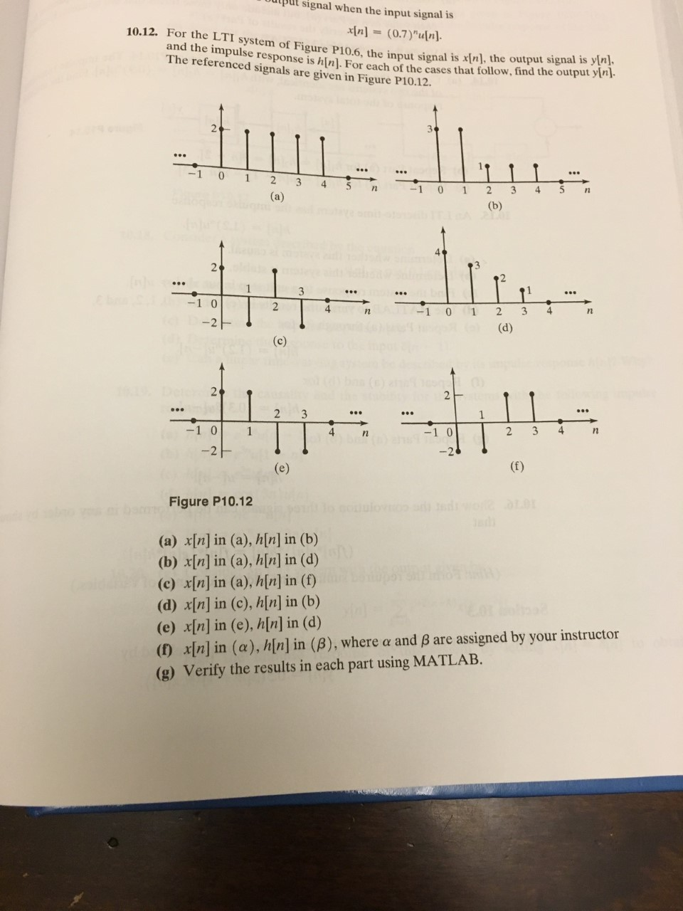 Solved For the LTI system of Figure P10.6, the input signal | Chegg.com