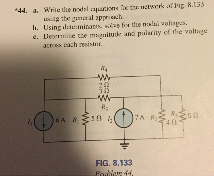Solved Write The Nodal Equations For The Network Of Fig