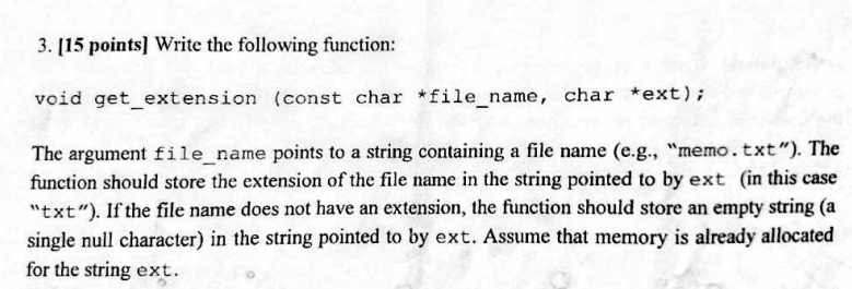 Solved 3. 115 points] Write the following function: void | Chegg.com