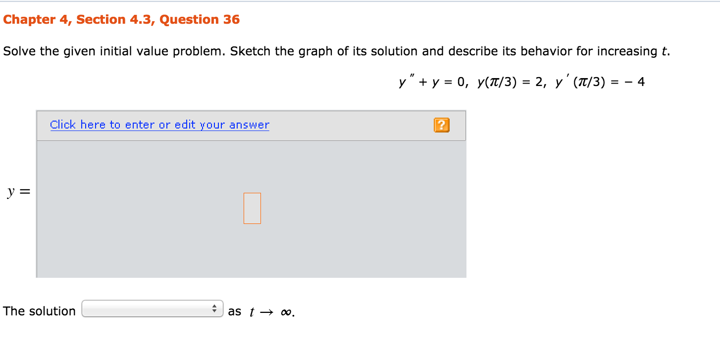 Solved Solve the given initial value problem. Sketch the | Chegg.com