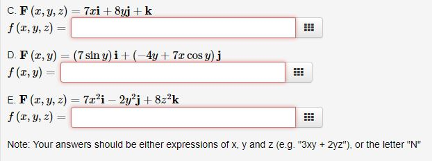 Solved (1 point) For each of the following vector fields F, | Chegg.com
