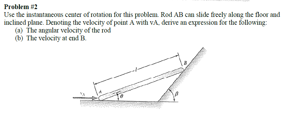 Solved Use the instantaneous center of rotation for this | Chegg.com
