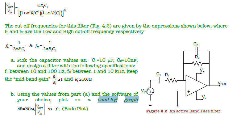 Solved The cut-off frequencies for this filter are given by | Chegg.com