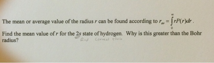 Solved The mean or average value of the radius r can be | Chegg.com