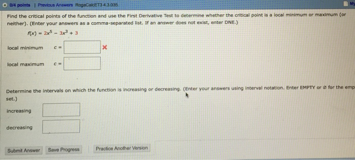 Solved Find the critical points of the function and use the | Chegg.com