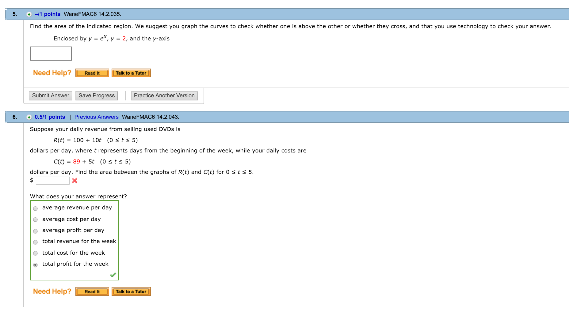 Solved Find the area of the indicated region. We suggest you | Chegg.com
