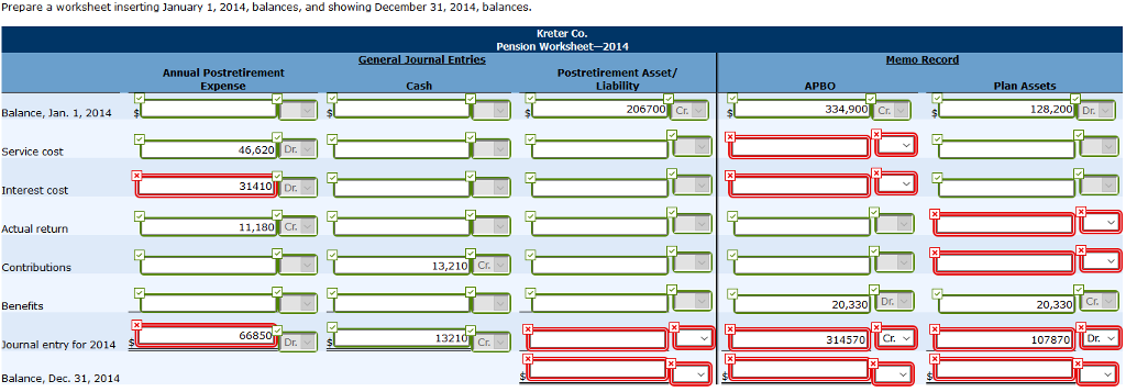 Solved Exercise 20-20 (Part Level Submission) Kreter Co. | Chegg.com