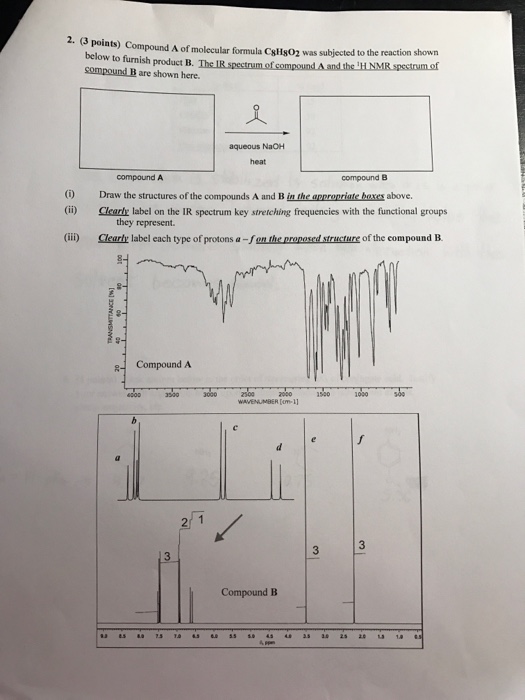 Solved Compound A of molecular formula C8H8O2 was subjected | Chegg.com