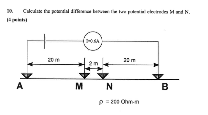 Solved Calculate the potential difference between the two | Chegg.com