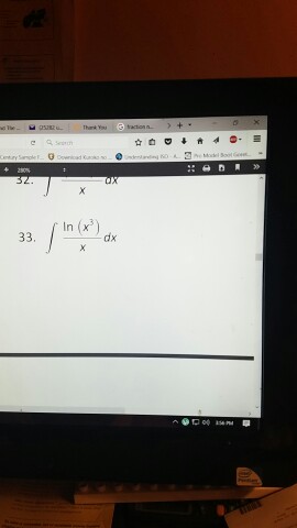 Solved Integral ln(x^3/x dx | Chegg.com