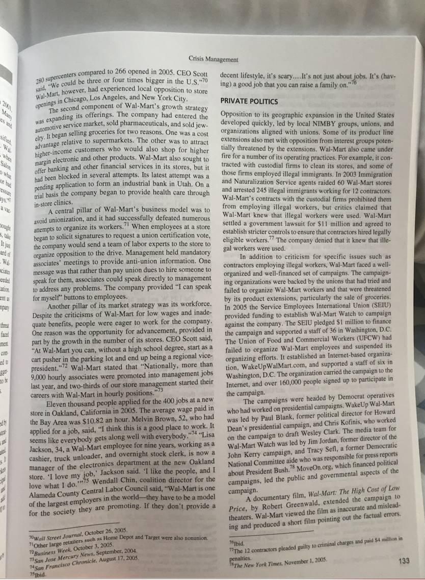 Solved INTEGRATIVE CASE Wal-Mart: Nonmarket Pressure and | Chegg.com