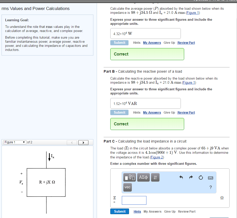 Solved To understand the role that rms values play in the | Chegg.com