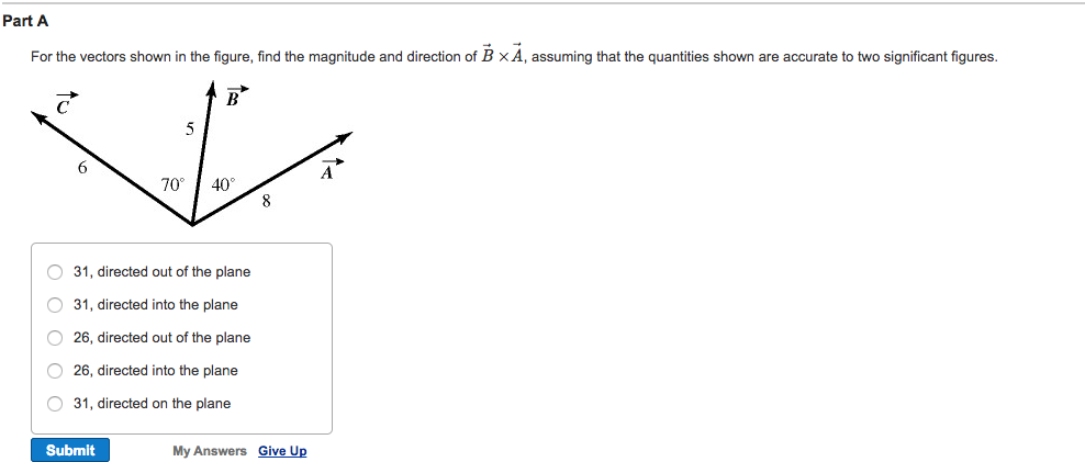 Solved For the vectors shown in the figure, find the | Chegg.com