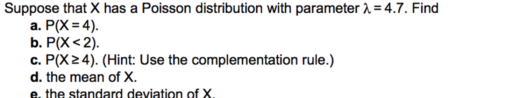 Solved Suppose that X has a Poisson distribution with | Chegg.com