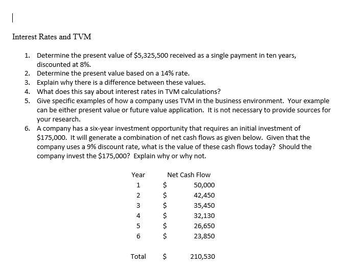 Solved Interest Rates and TVM Determine the present value of | Chegg.com