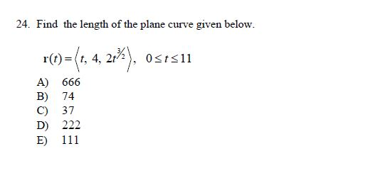 Solved Find the length of the plane curve given below. r(t) | Chegg.com
