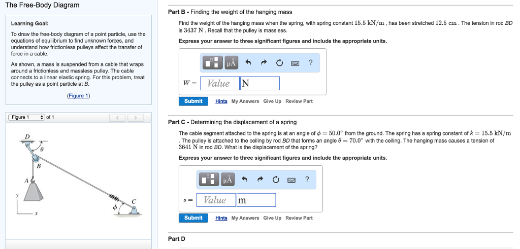 Solved e Free Body Diagram Learning Goal: To draw the | Chegg.com
