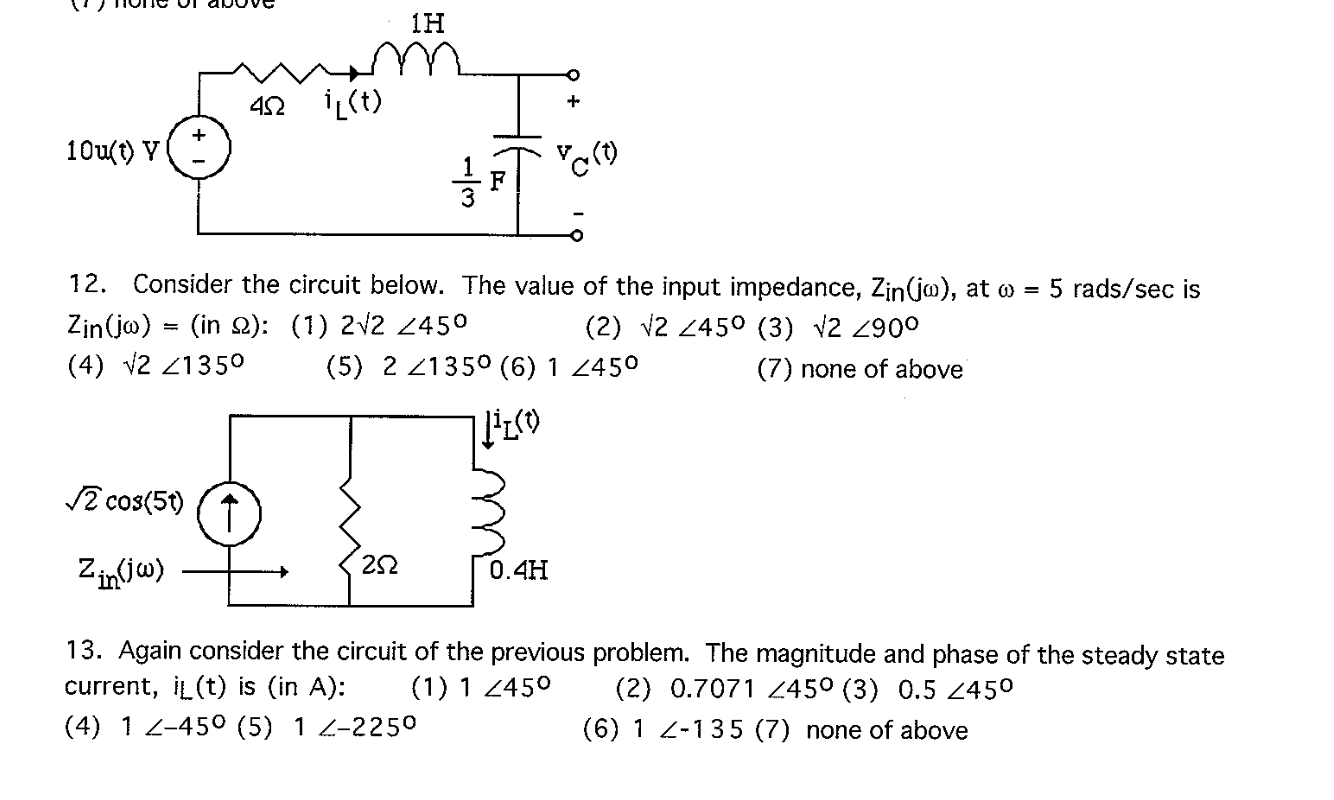 Solved Consider the circuit below. The value of the input | Chegg.com