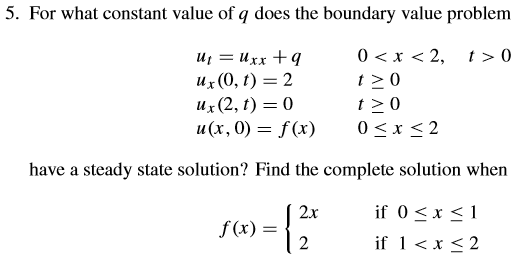 Solved For what constant value of q does the boundary value | Chegg.com