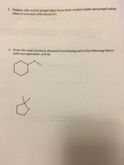 Solved 3. Explain why methyl propyl ether formis both methyl | Chegg.com