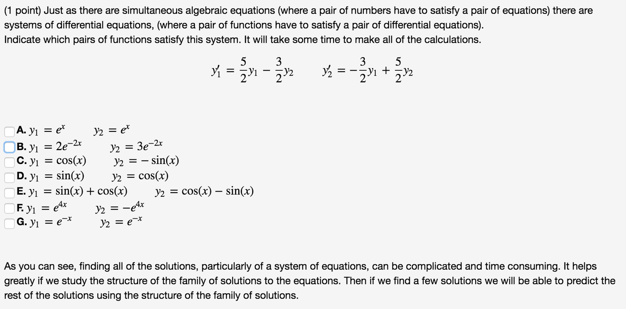 Solved Just as there are simultaneous algebraic equations | Chegg.com