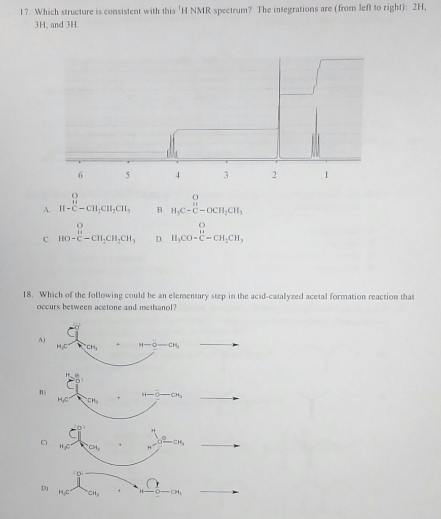 Solved Which structure is consistent with this^1H NMR | Chegg.com