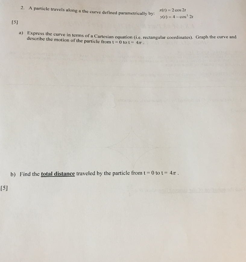 Solved 2. A particle travels along a the curve defined | Chegg.com