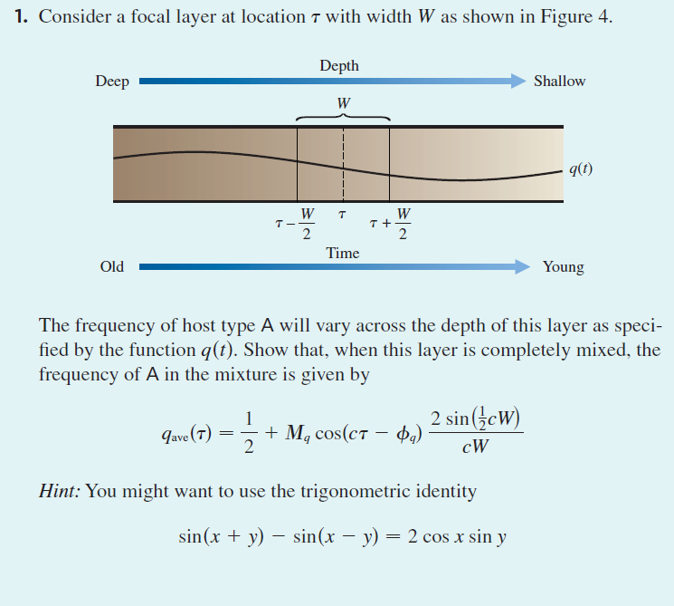Consider a focal layer at location tau with width W | Chegg.com