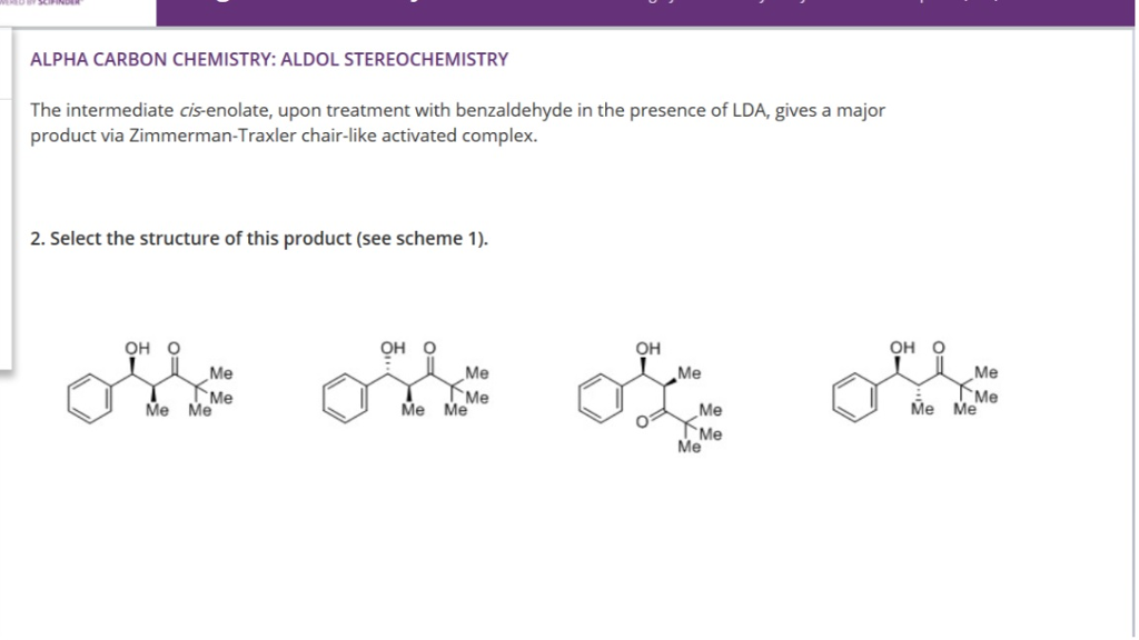 Solved The intermediate cis-enolate, upon treatment with | Chegg.com