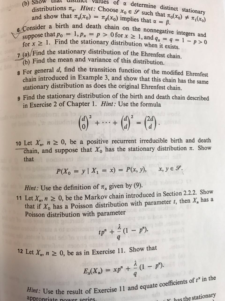Consider a birth and death chain on the nonnegative | Chegg.com