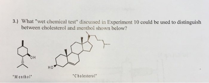Solved what chemical test can you use to distinguish between | Chegg.com