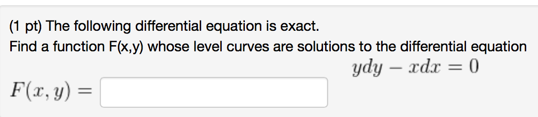 Solved (1 pt Find an explicit or implicit solutions to the | Chegg.com