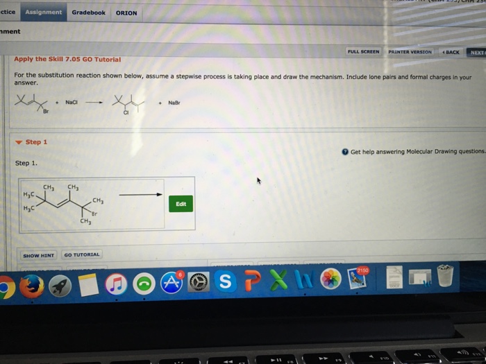 Solved For the substitution reaction shown below, assume a | Chegg.com