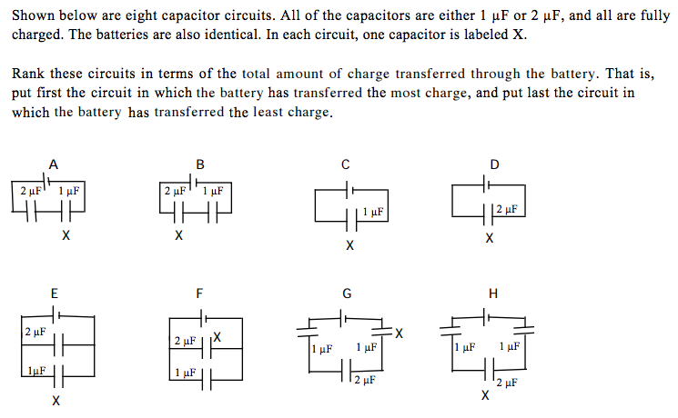 Solved Shown below are eight capacitor circuits. All of the | Chegg.com