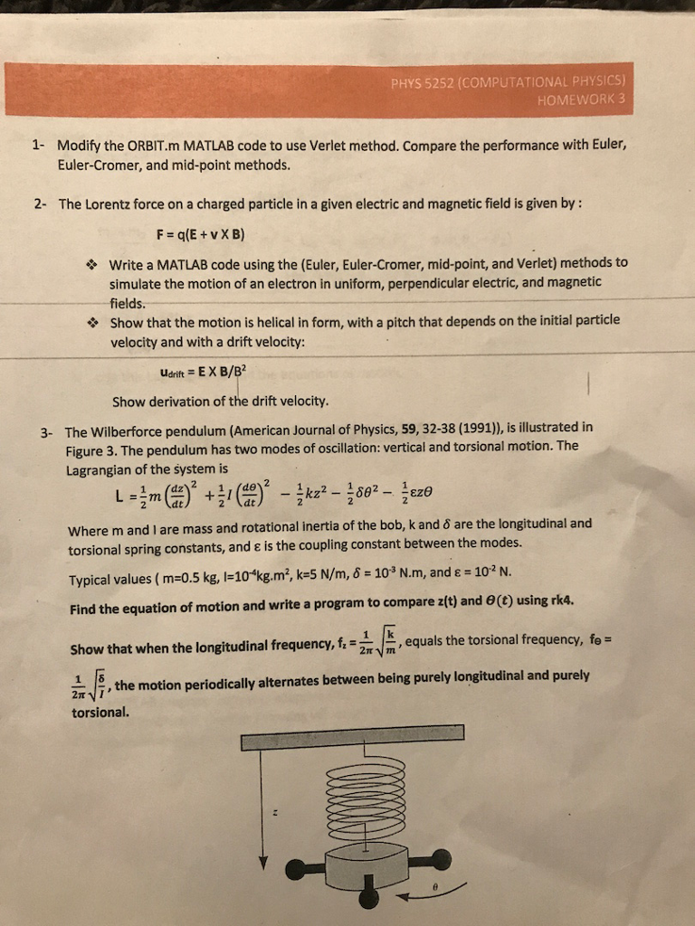 Solved PHYS 5252 (COMPUTATIONAL PHYSICS) HOMEWORK 3 1- | Chegg.com