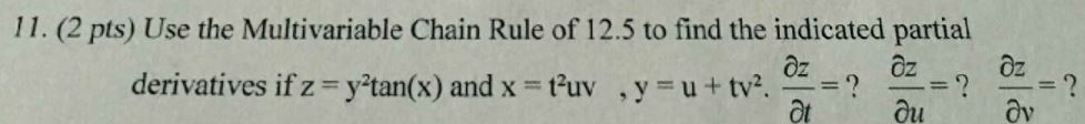 Solved Use the Multivariable Chain Rule of 12.5 to find the | Chegg.com