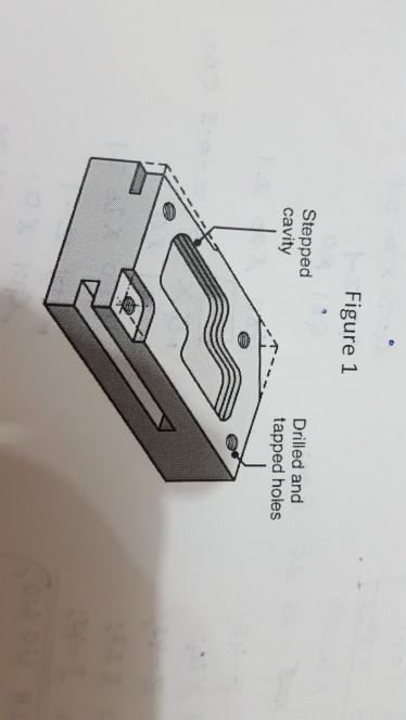 Solved The above part is to be machined from a rectangular | Chegg.com
