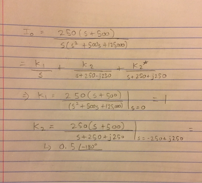 Solved show algebraically how K2 was solved for with | Chegg.com